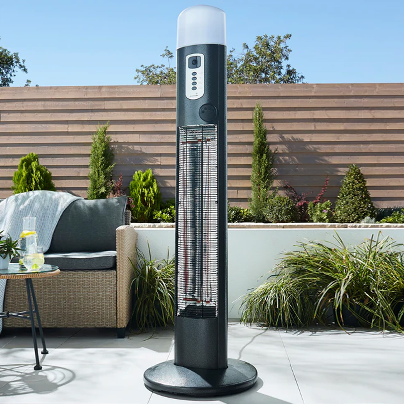Floor Standing Outdoor Radiant Patio Heater (with Remote Control) 3kW ...