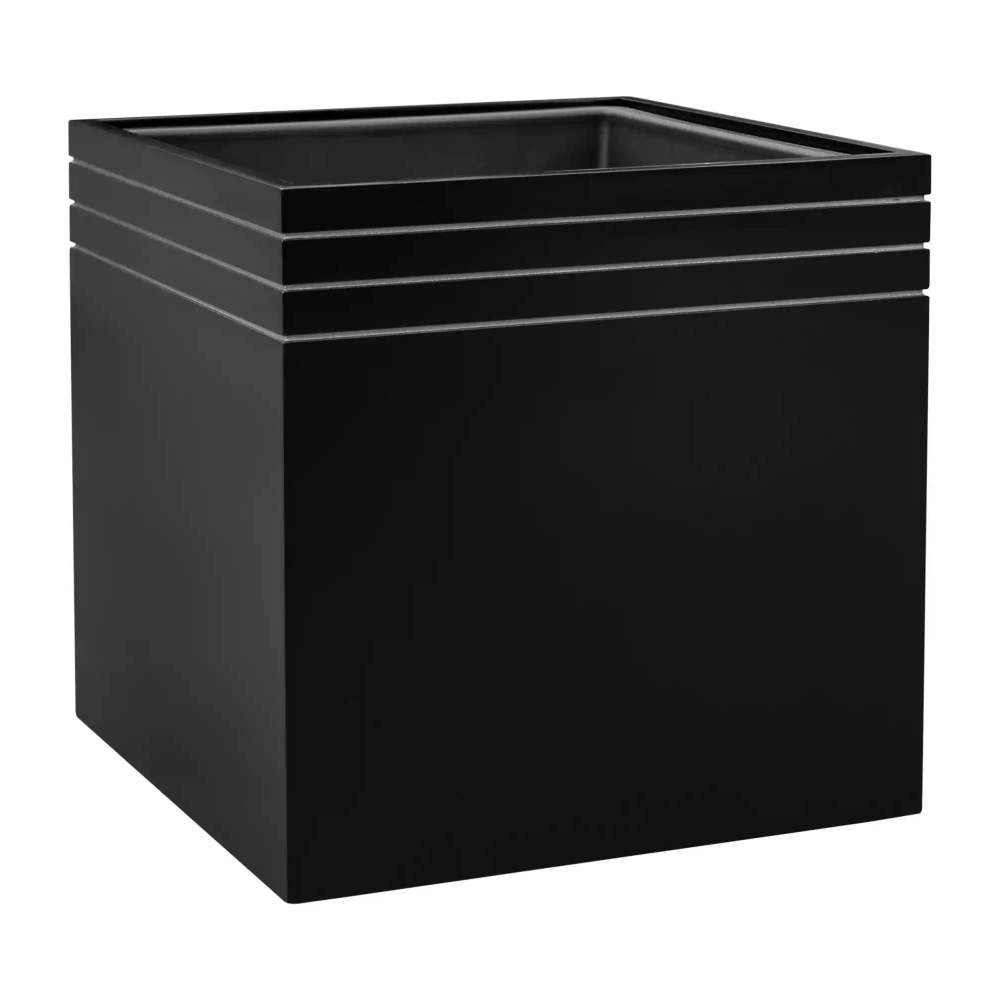Line-Up Square Black Medium W48 H48 L48 cm Planter IN\OUT, 111L - from ...