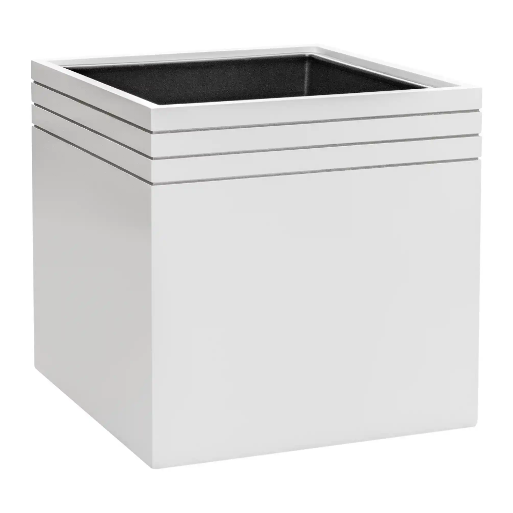 Line-Up Square White Medium W48 H48 L48 cm Planter IN\OUT, 111L - from ...