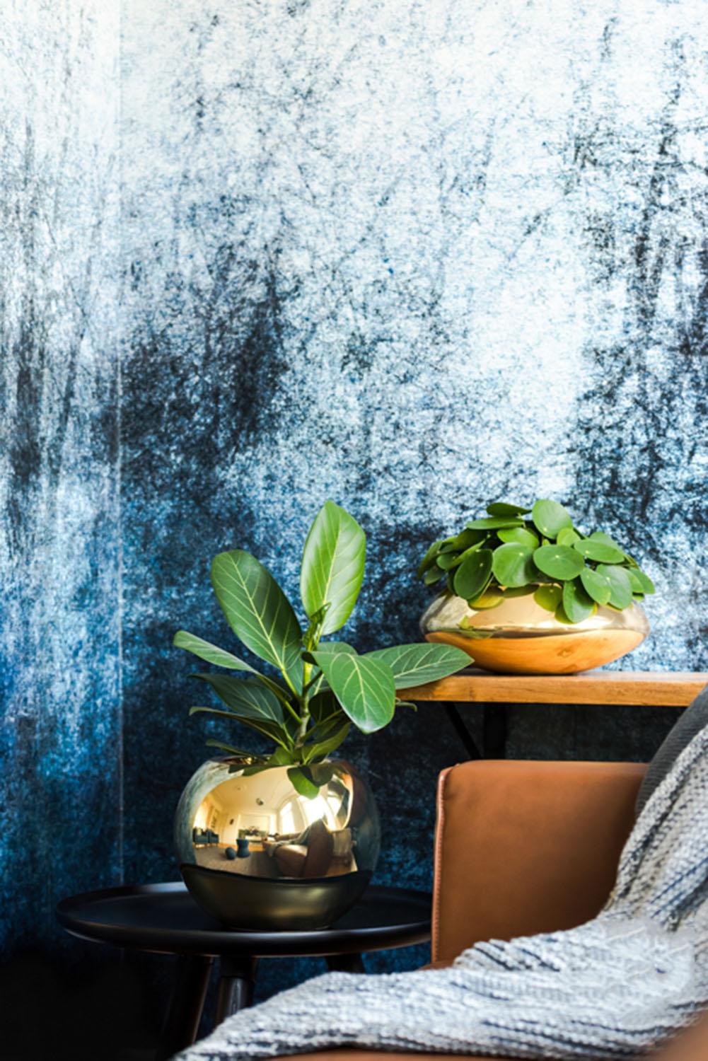 Round Fiberstone Bowl Glossy Tara Gold D30.5 H12 cm Planter by Idealist ...