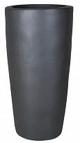 Ceramic Black Shiny Round Tall Large Glossy Planter Pot D43 H72 cm ...