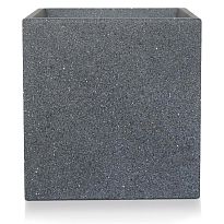 IDEALIST Lite Contemporary Flower Box Square Garden Planter, Grey Light Concrete Outdoor Large ...