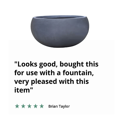 IDEALIST Lite Geometry Style Grey Bowl Planter Outdoor Plant Pot D58 ...