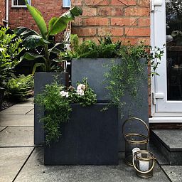 IDEALIST Lite Narrow Contemporary Trough Garden Planter, Grey Light ...